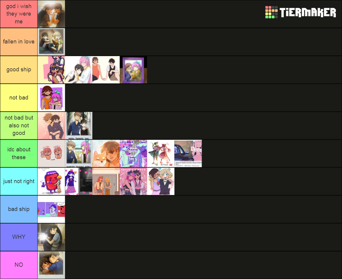omori ships Tier List (Community Rankings) - TierMaker