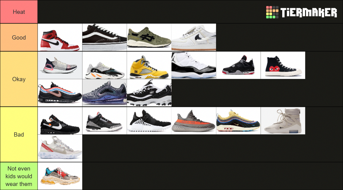 Shoes Tier List (Community Rankings) - TierMaker