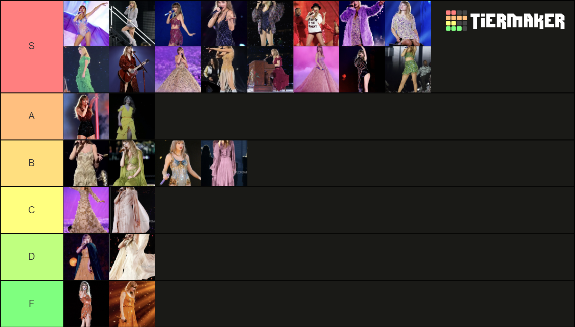 Rank Taylor Swift Eras Tour Outfits! Tier List (Community Rankings ...