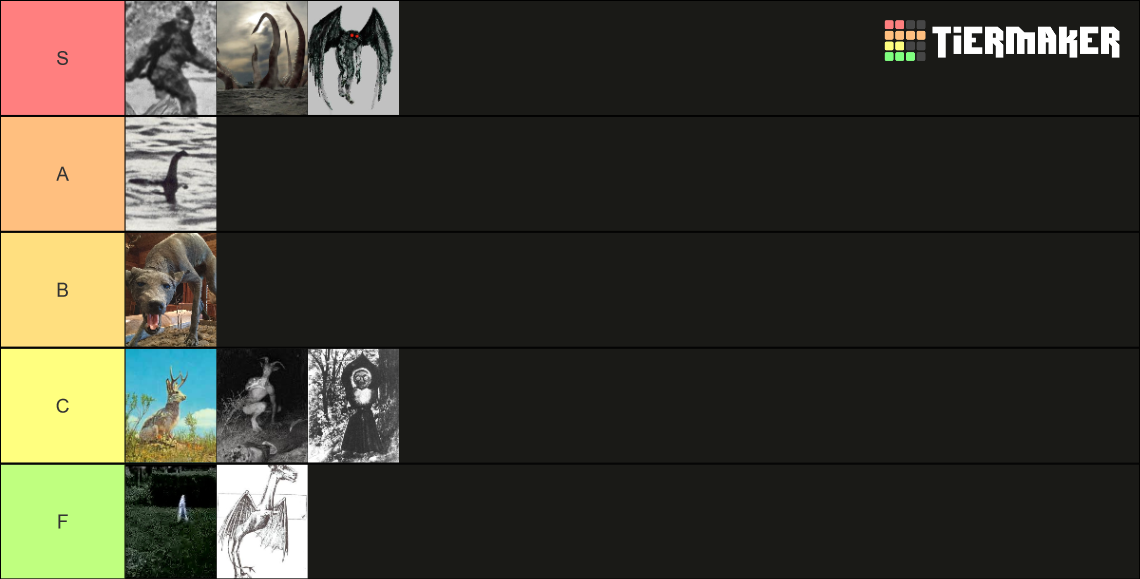 Cryptid Tier List (Community Rankings) - TierMaker