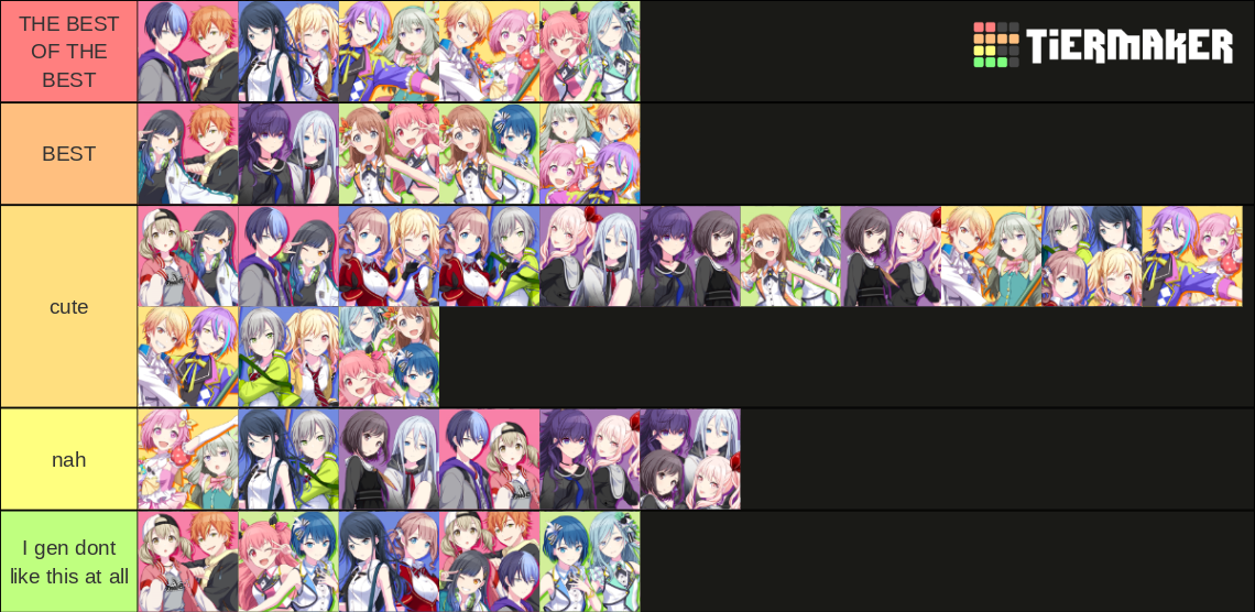 Project Sekai In-Unit Pairings Tier List (Community Rankings) - TierMaker
