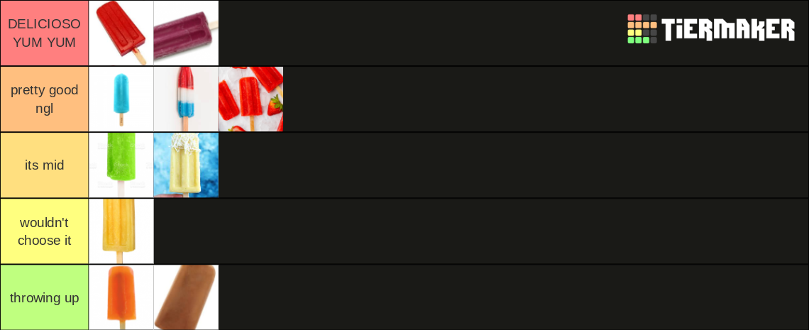 Popsicle Flavors Tier List (Community Rankings) - TierMaker