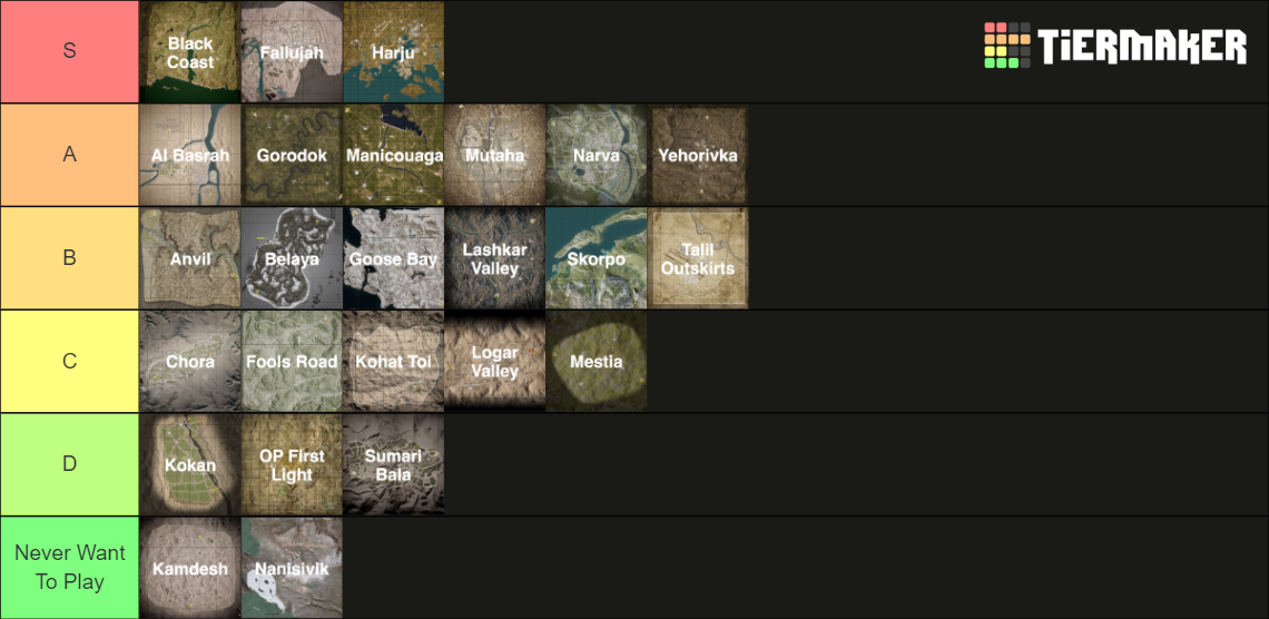 Squad Maps (Update 5.0) Tier List (Community Rankings) - TierMaker