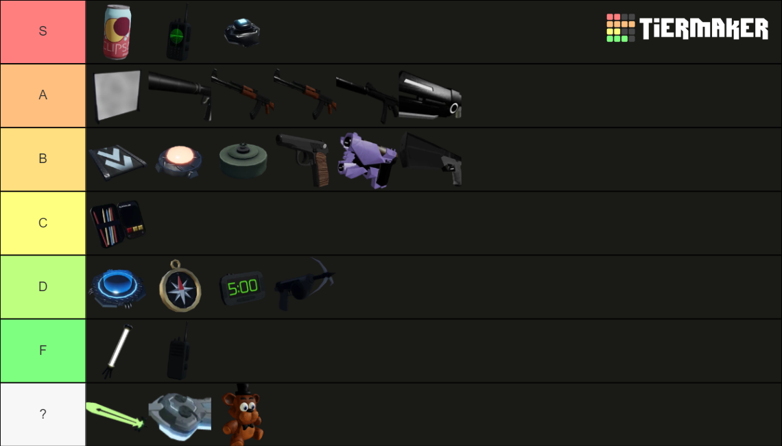 Best Items in EVADE Tier List (Community Rankings) - TierMaker