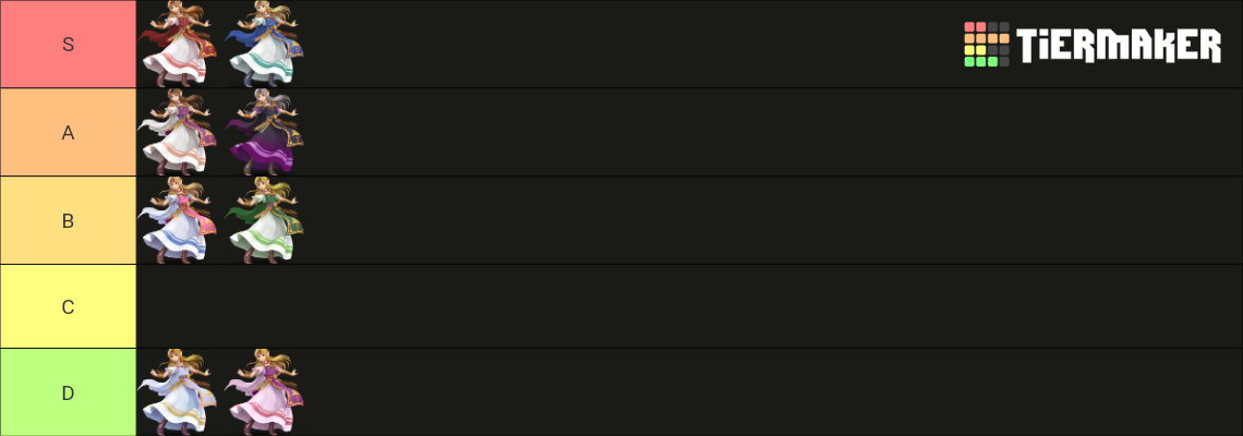 Smash Ultimate Zelda Alts Tier List (Community Rankings) - TierMaker