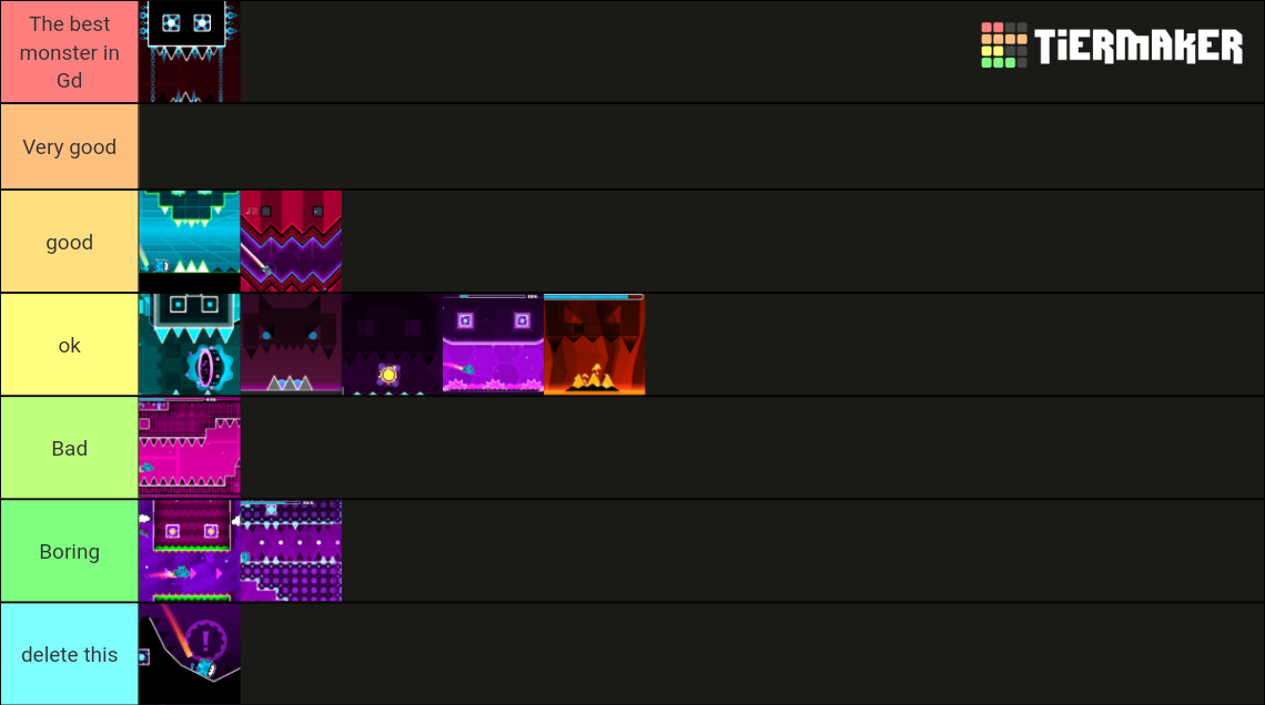 Geometry dash Club step Monsters Tier List (Community Rankings) - TierMaker