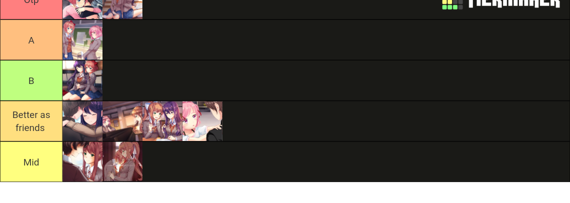 DDLC Ship Tier List (Community Rankings) - TierMaker