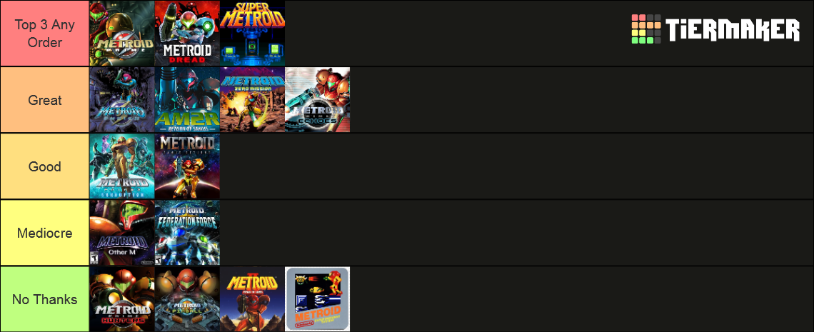 All Metroid Games (Updated 2021) Tier List (Community Rankings) - TierMaker