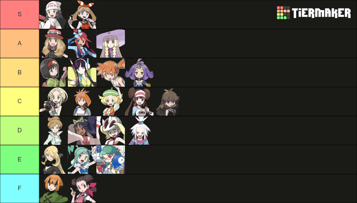 Pokemon Female Characters Tier List (Community Rankings) - TierMaker
