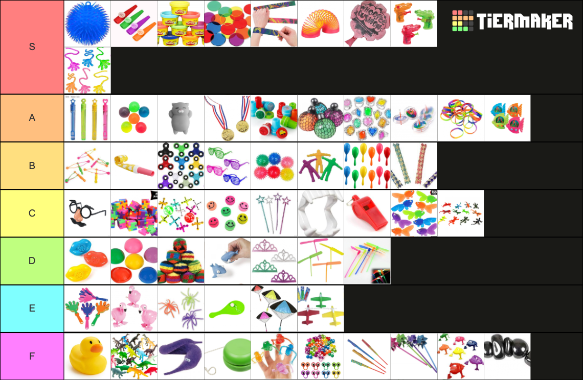 Prize Bin/Party Favor Toys Tier List (Community Rankings) - TierMaker