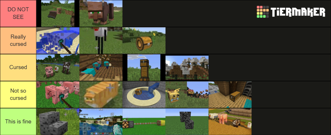 Minecraft Cursed Images Tier List (Community Rankings) - TierMaker