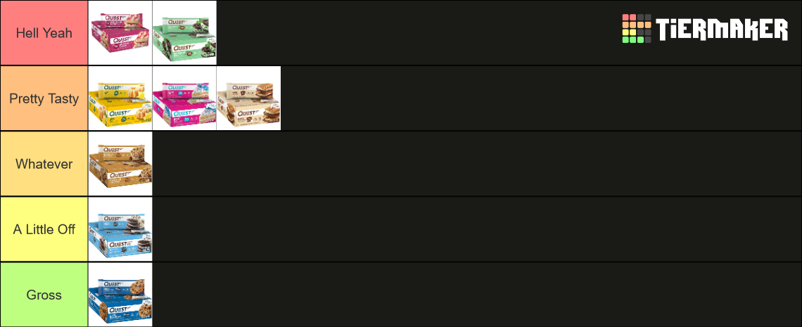 Ultimate Quest Protein Bar Ranking Tier List (Community Rankings ...