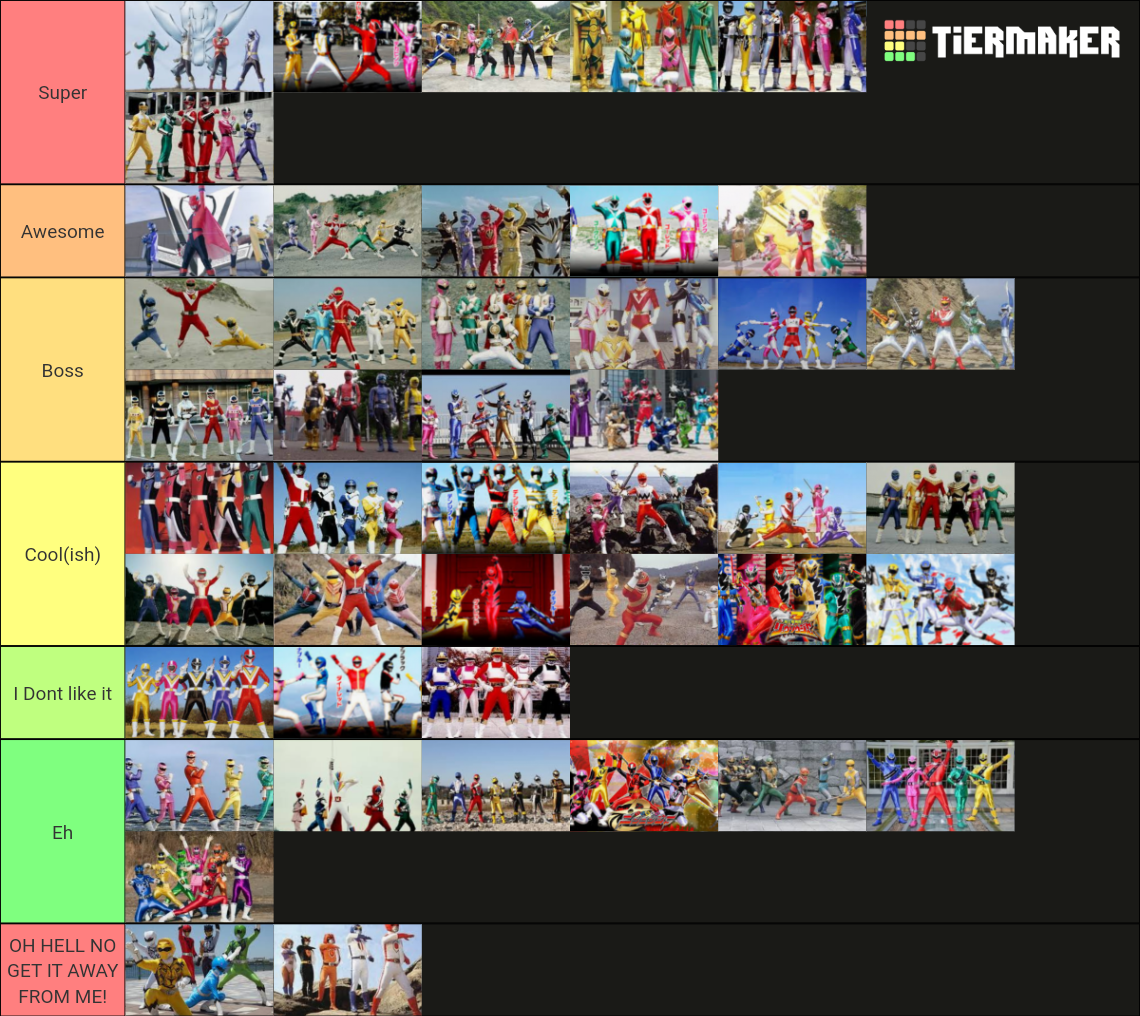 Super sentai suits Tier List (Community Rankings) - TierMaker