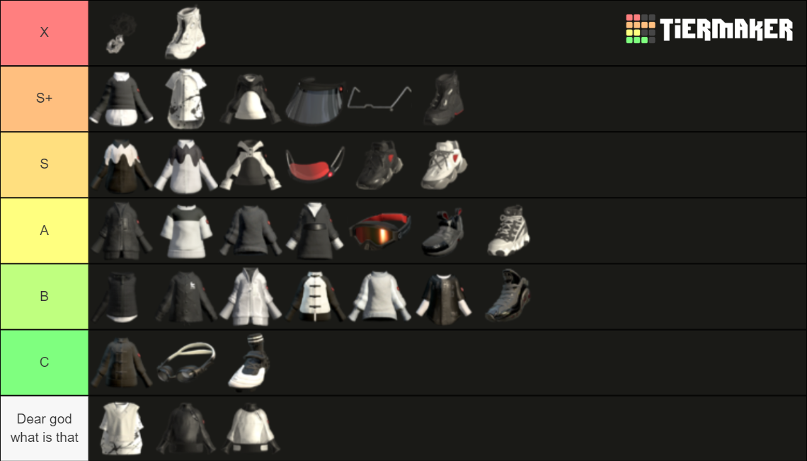 Splatoon 2/3 Toni Kensa Gear Tier List (Community Rankings) - TierMaker