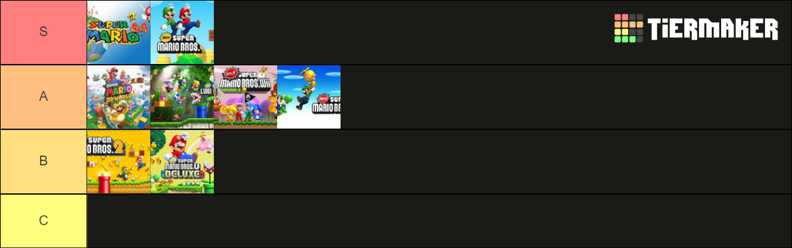 Mario games ranked Tier List (Community Rankings) - TierMaker