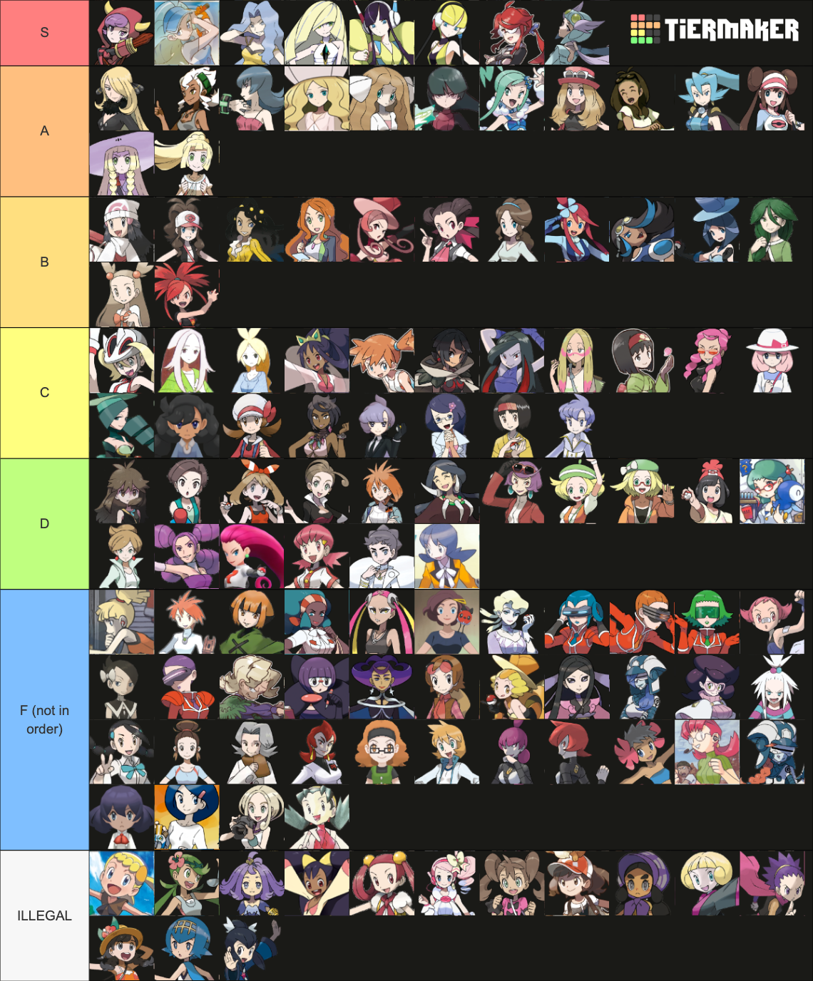 Pokemon Female Characters Tier List (Community Rankings) - TierMaker