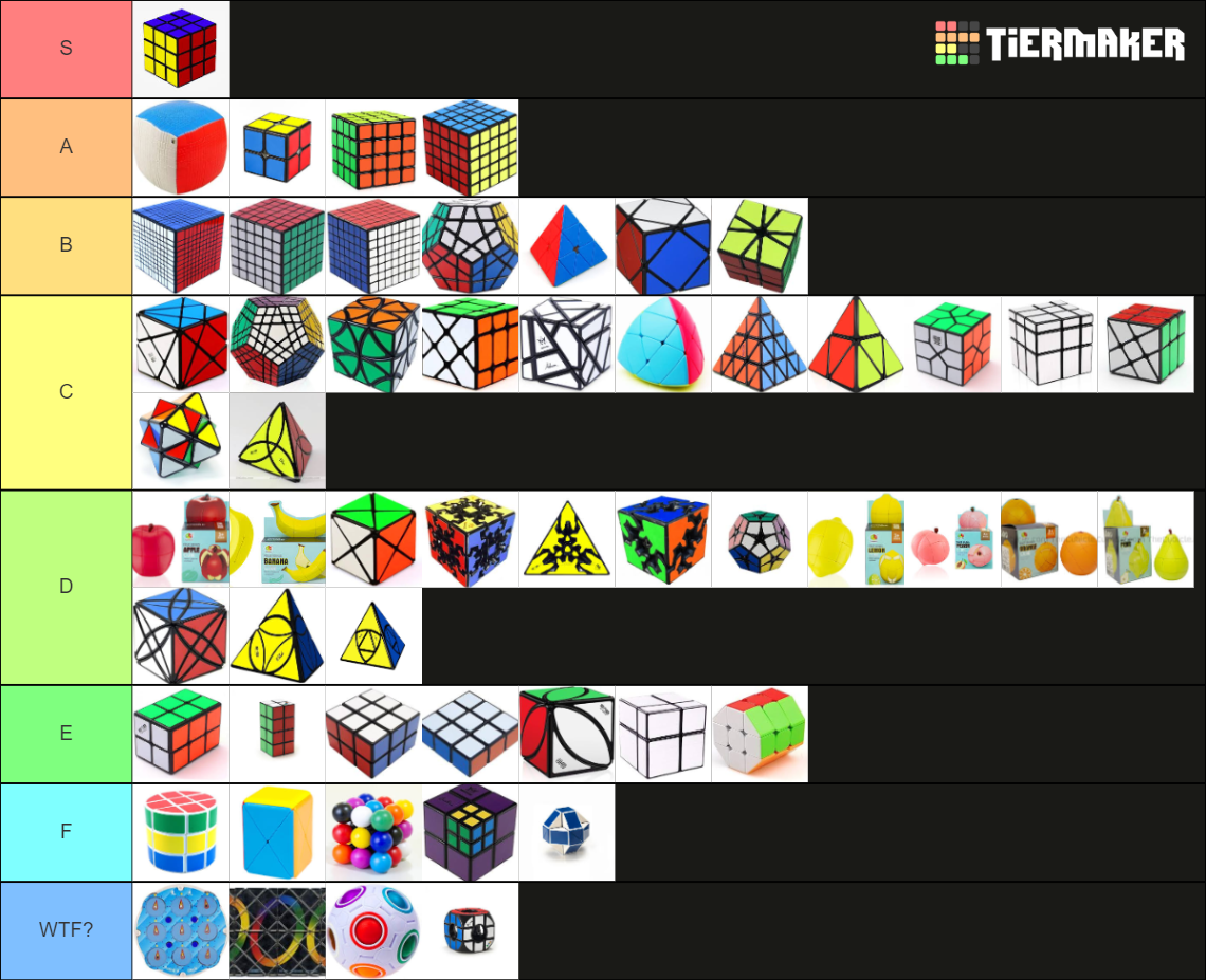 Rubik's Cubes Ranking Tier List (Community Rankings) - TierMaker
