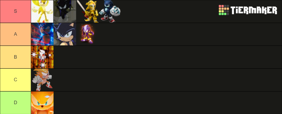 Sonic Transformations Tier List Community Rankings Tiermaker
