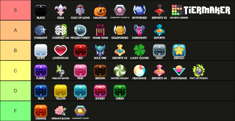 Brawlhalla Color Scheme (w/ DarkHeart) Tier List (Community Rankings ...