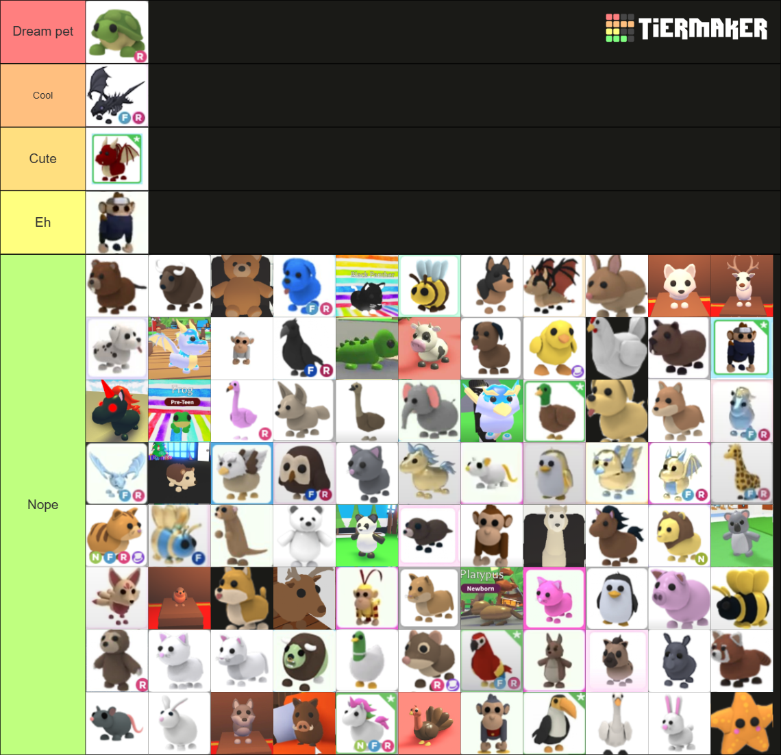 Adopt Me Pets Tier List (Community Rankings) - TierMaker