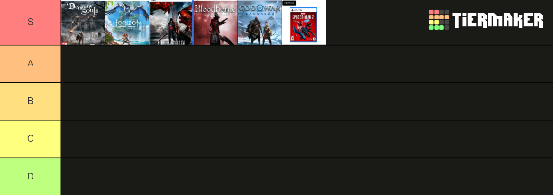 PS5 GAMES Tier List (Community Rankings) - TierMaker