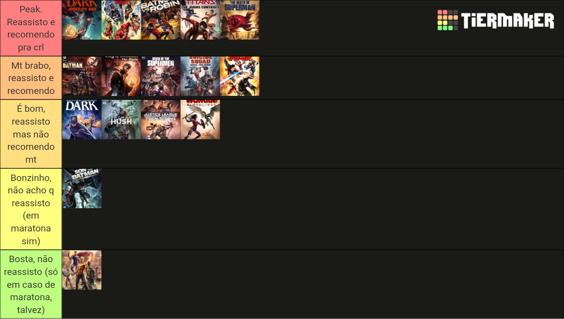 dcamu (dc animated universe) Tier List (Community Rankings) - TierMaker