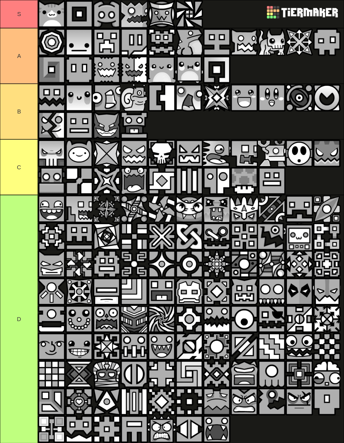 Geometry Dash 2.21 Icons / Iconos Tier List (Community Rankings ...