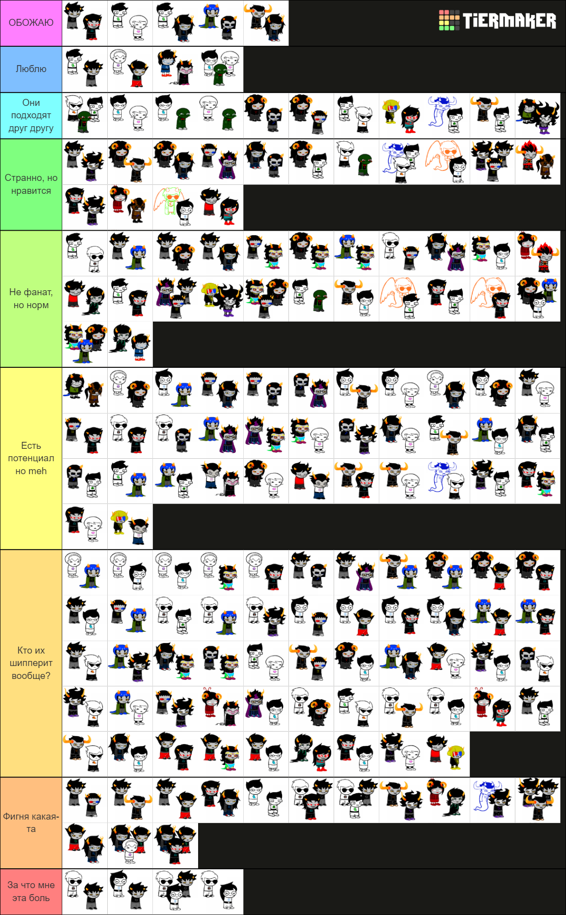Best Homestuck ship Tier List (Community Rankings) - TierMaker