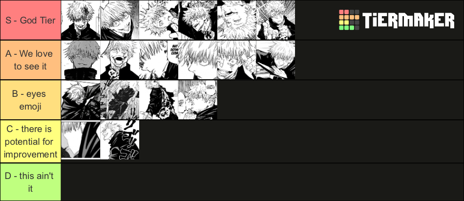 Psycho Gojo Tier List (Community Rankings) - TierMaker