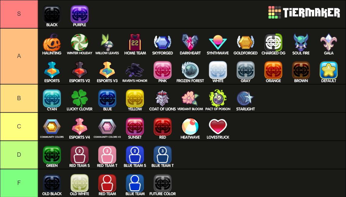Ultimate Brawlhalla Color Tier List (Community Rankings) - TierMaker