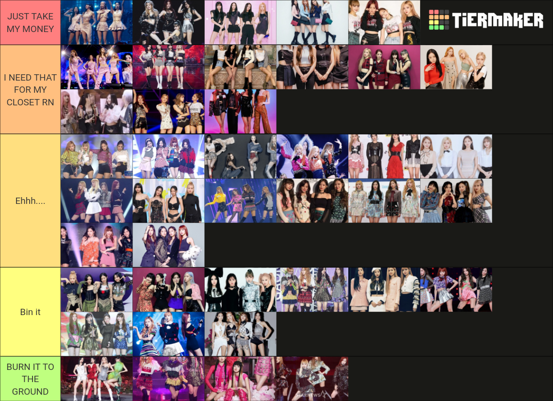 Blackpink Outfits Tier List (Community Rankings) - TierMaker