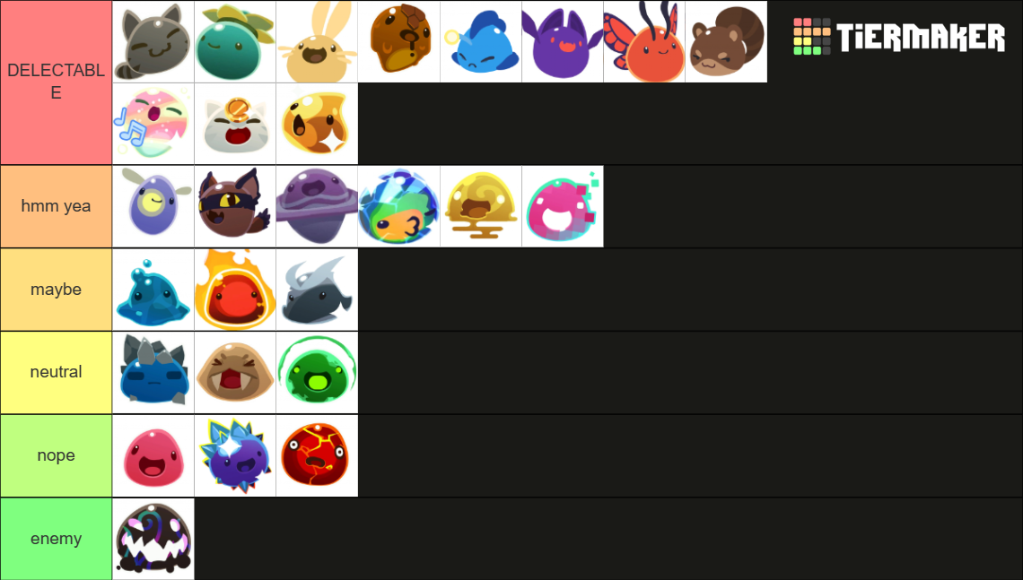 Slime Rancher 1 & 2 ALL SLIMES Tier List (Community Rankings) - TierMaker