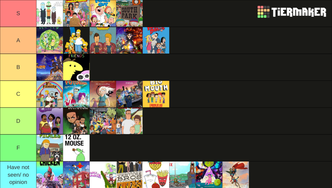 Adult Cartoons Tier List (Community Rankings) - TierMaker