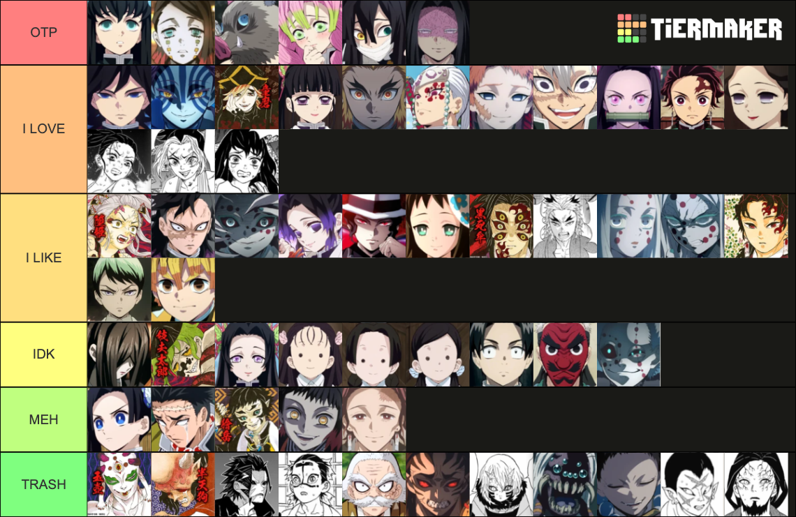 Demon Slayer All Characters Tier List (Community Rankings) - TierMaker