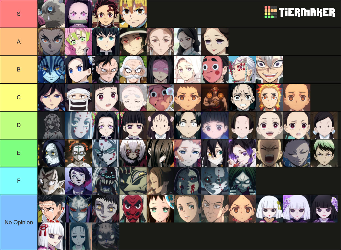 Demon Slayer Characters (Anime) Tier List (Community Rankings) - TierMaker