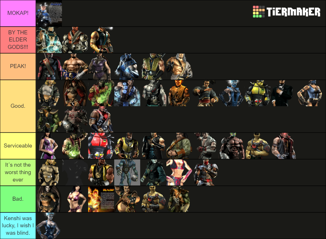 SKINS: MORTAL KOMBAT DEADLY ALLIANCE (2002) Tier List (Community ...