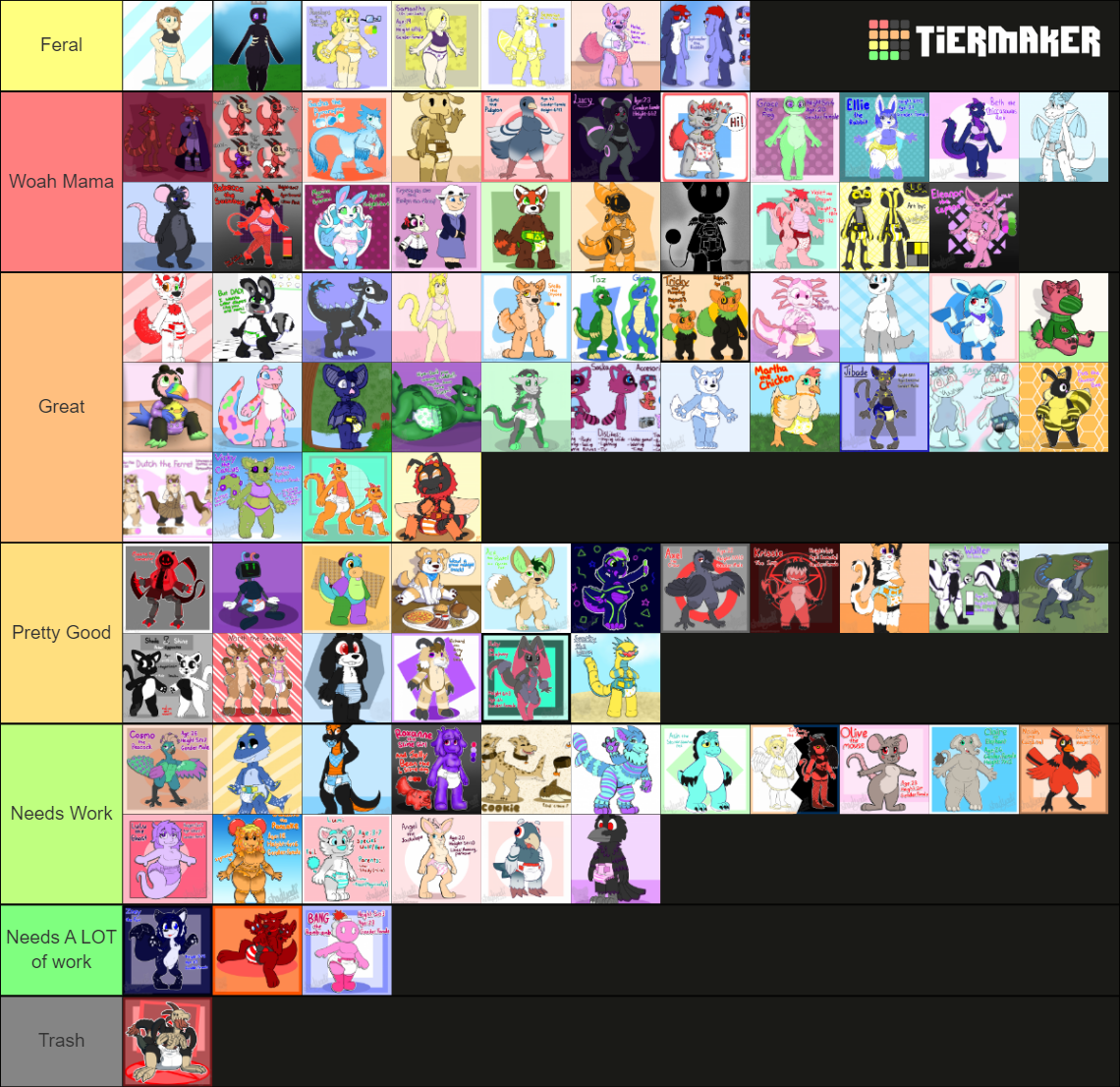 Shady's Character Tier List (Community Rankings) - TierMaker
