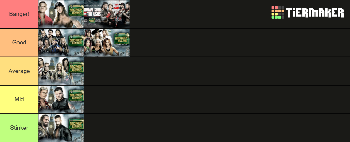 WWE Money In The Bank Matches Tier List (Community Rankings) - TierMaker