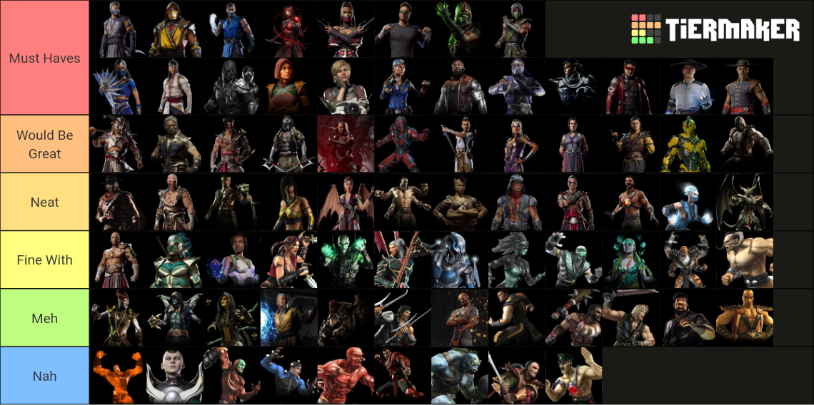 Every Mortal Kombat Character Tier List (Community Rankings) - TierMaker