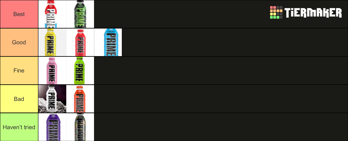 Prime flavors October 2023 Tier List (Community Rankings) - TierMaker