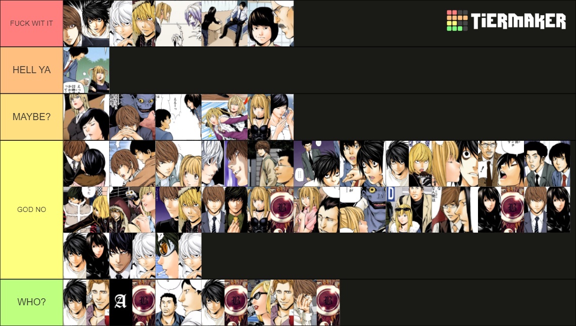 Death Note Ships Tier List (Community Rankings) - TierMaker