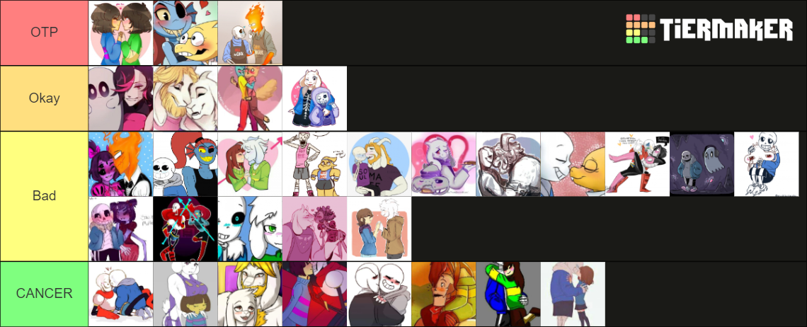 Undertale ships Tier List (Community Rankings) - TierMaker