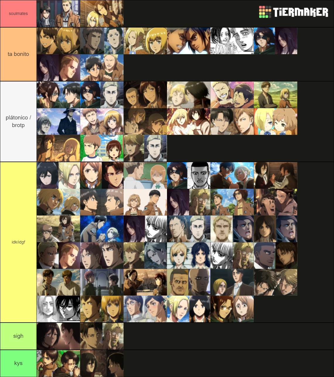 Attack on Titan ships (with over 50 ships) Tier List (Community ...