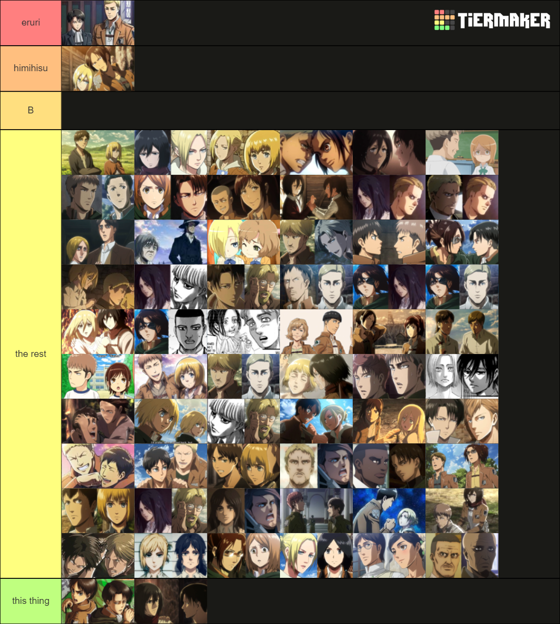 Attack on Titan ships (with over 50 ships) Tier List (Community ...
