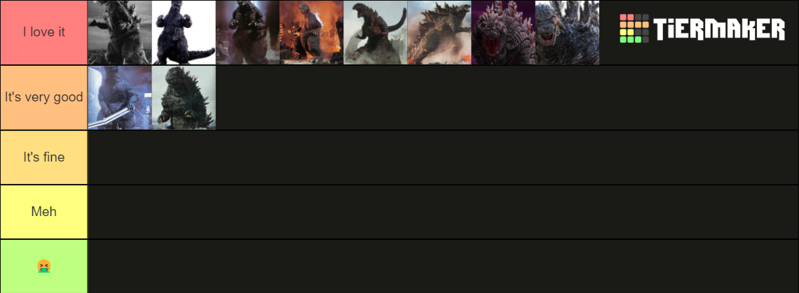 Godzilla designs Tier List (Community Rankings) - TierMaker