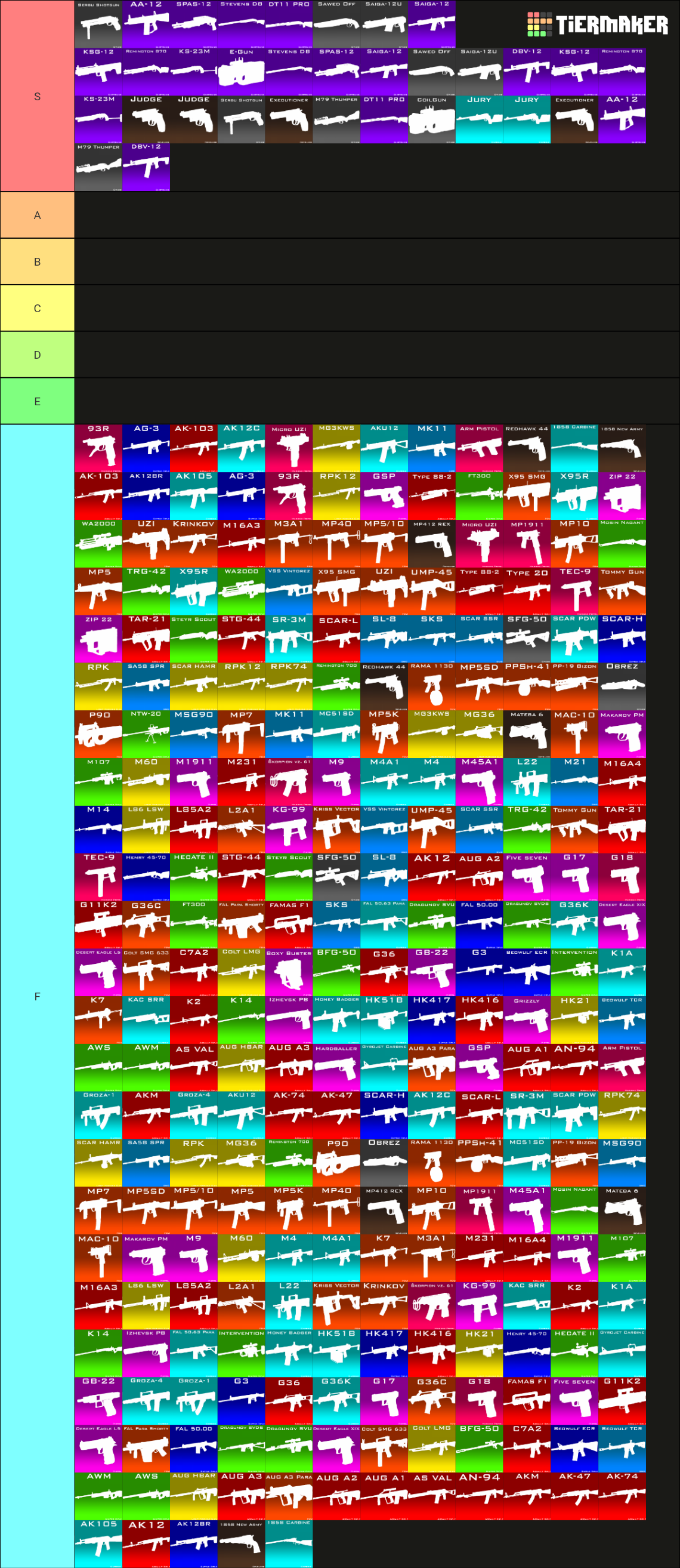 Phantom Forces Weapons Tier List (Community Rankings) - TierMaker