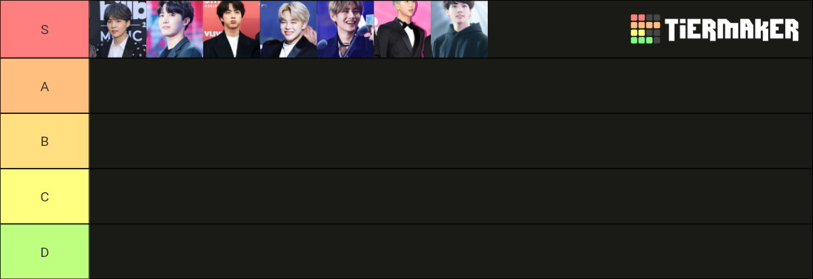 BTS MEMBERS Tier List (Community Rankings) - TierMaker