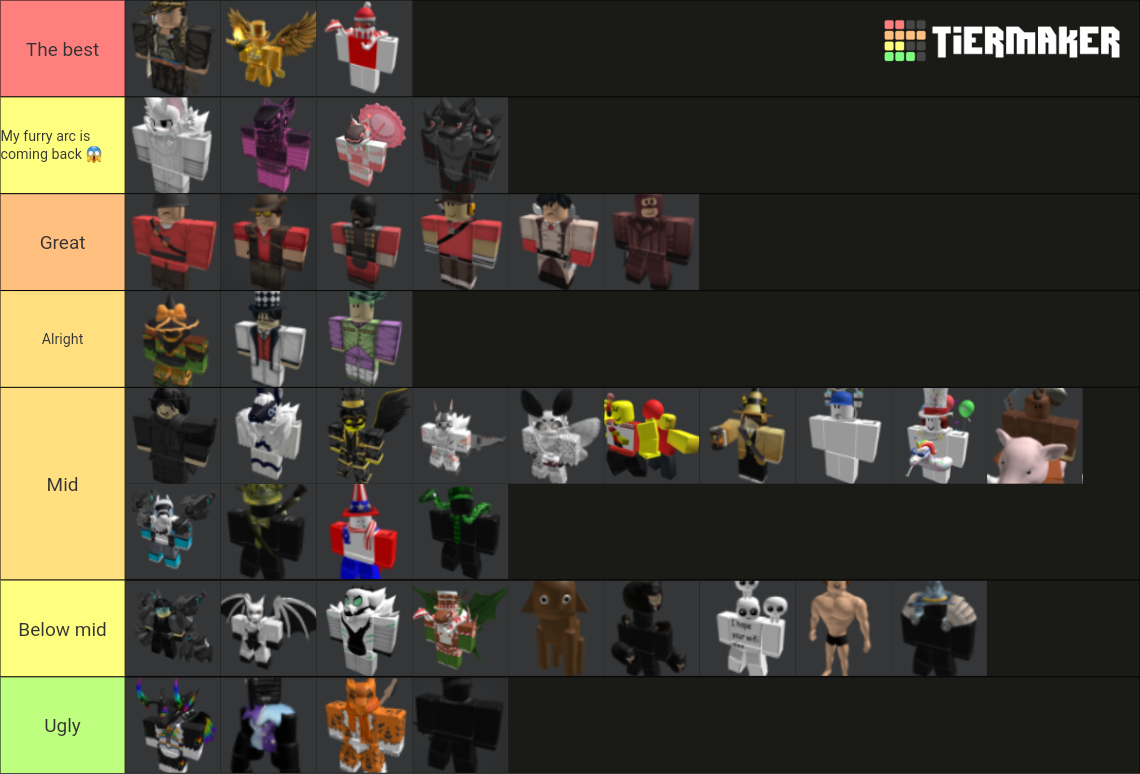 Roblox Avas Tier List (Community Rankings) - TierMaker