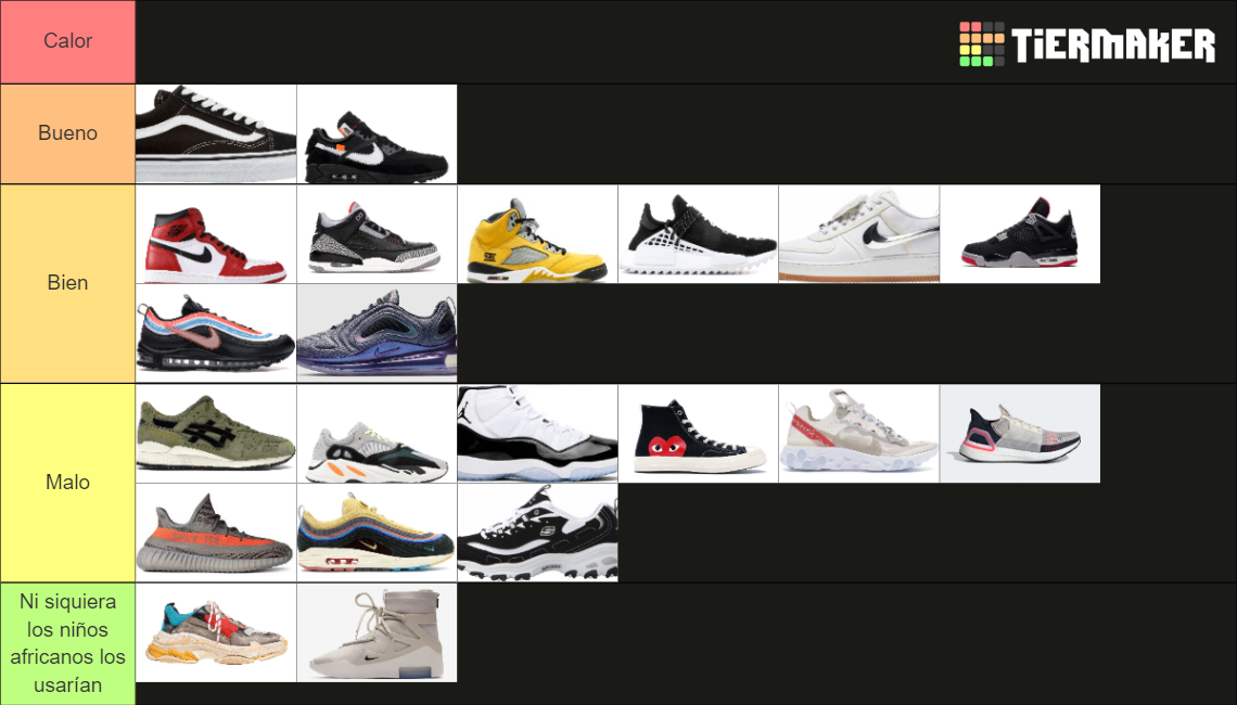 Shoes Tier List (Community Rankings) - TierMaker