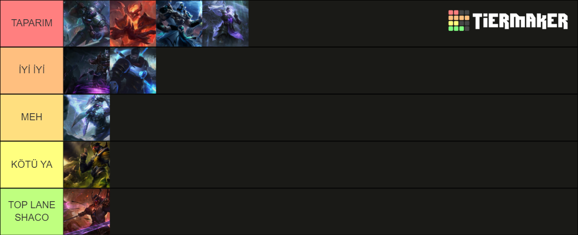 shen skinleri Tier List (Community Rankings) - TierMaker